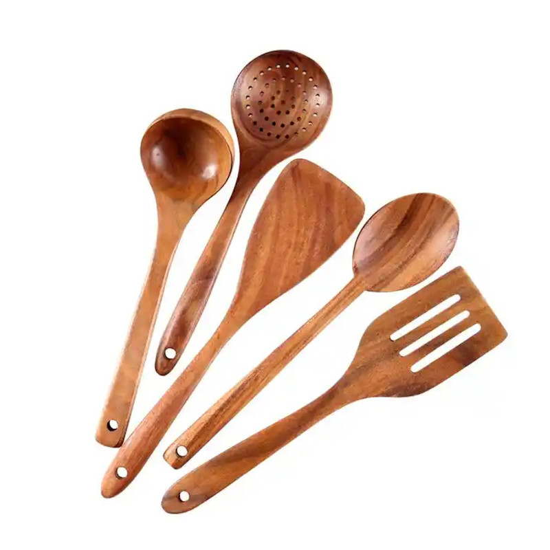 Non-Stick Kitchen Acacia Wood Cooking Tools Set – Durable, Eco-Friendly ...