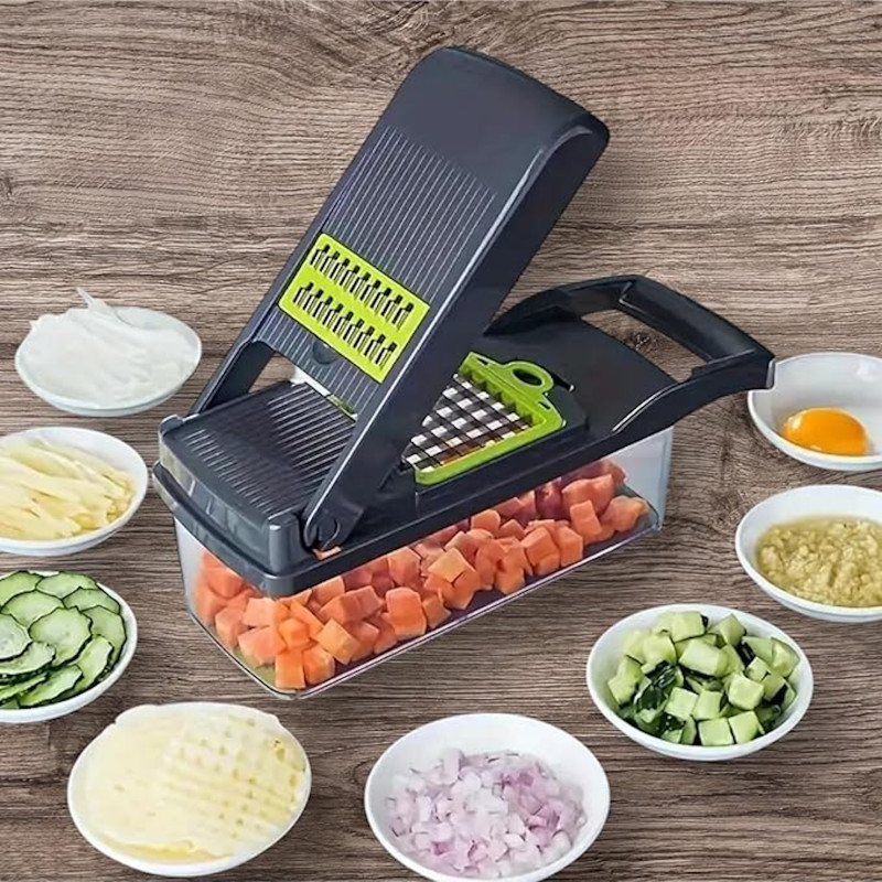 16-in-1 Multifunctional Fruit & Vegetable Slicer, Dicer, Shredder ...